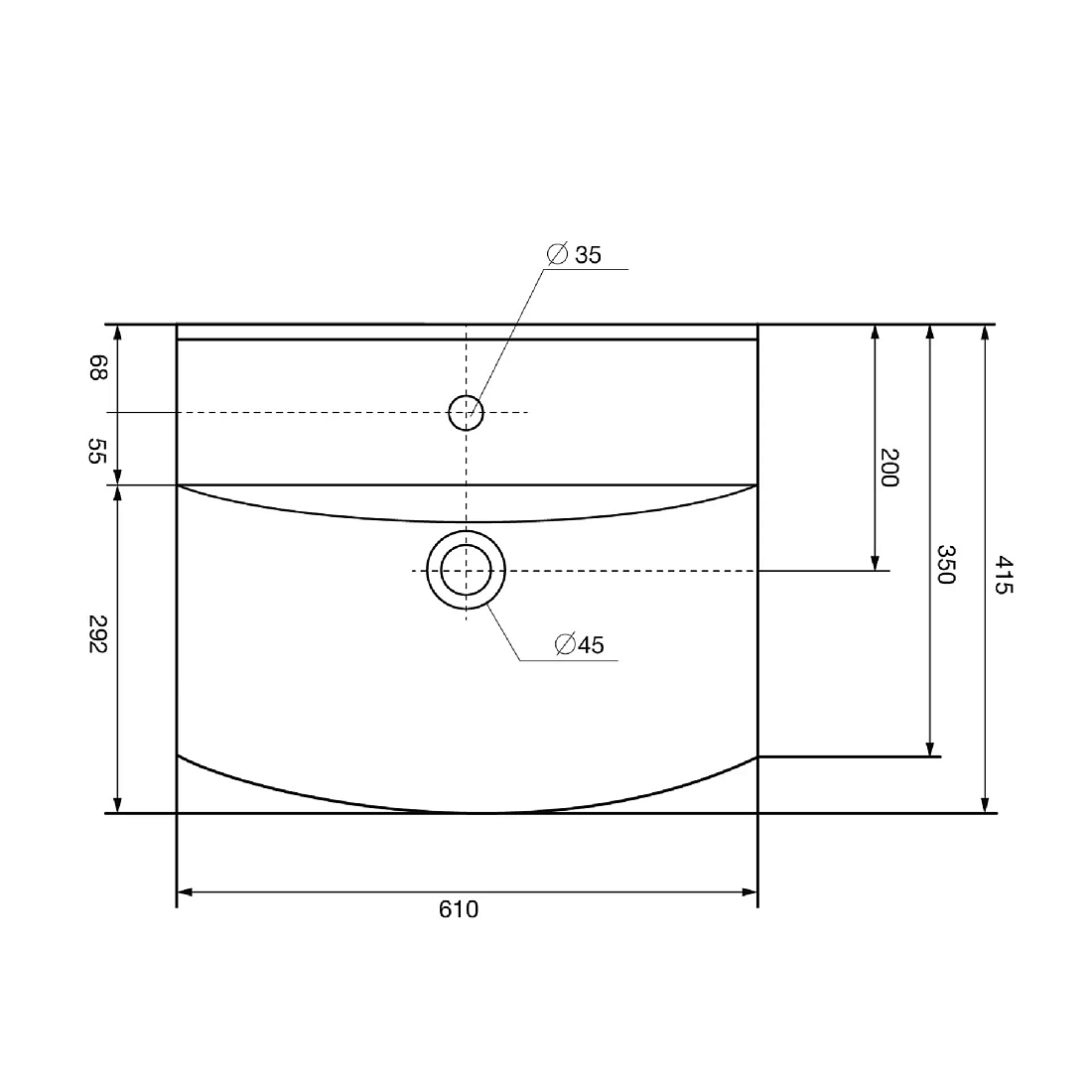Тумба с раковиной SanStar Линни 60 подвесная, 2 ящика, белая (раковина Клермонт 60) купить в ...